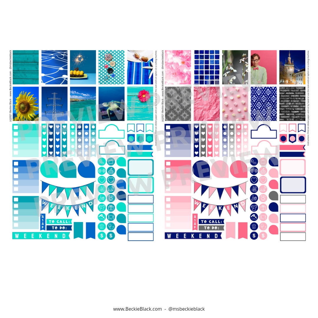 Planner Sticker Bundle (printable) - Etsy