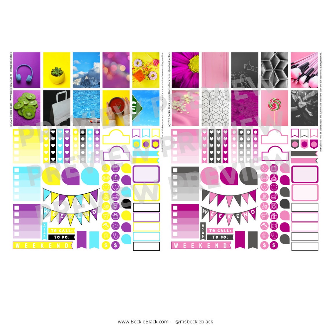 Planner Sticker Bundle printable - Etsy