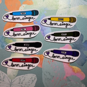 Bts Born Singer Member Microphone Stickers - Namjoon, Jin, Yoongi, J ...