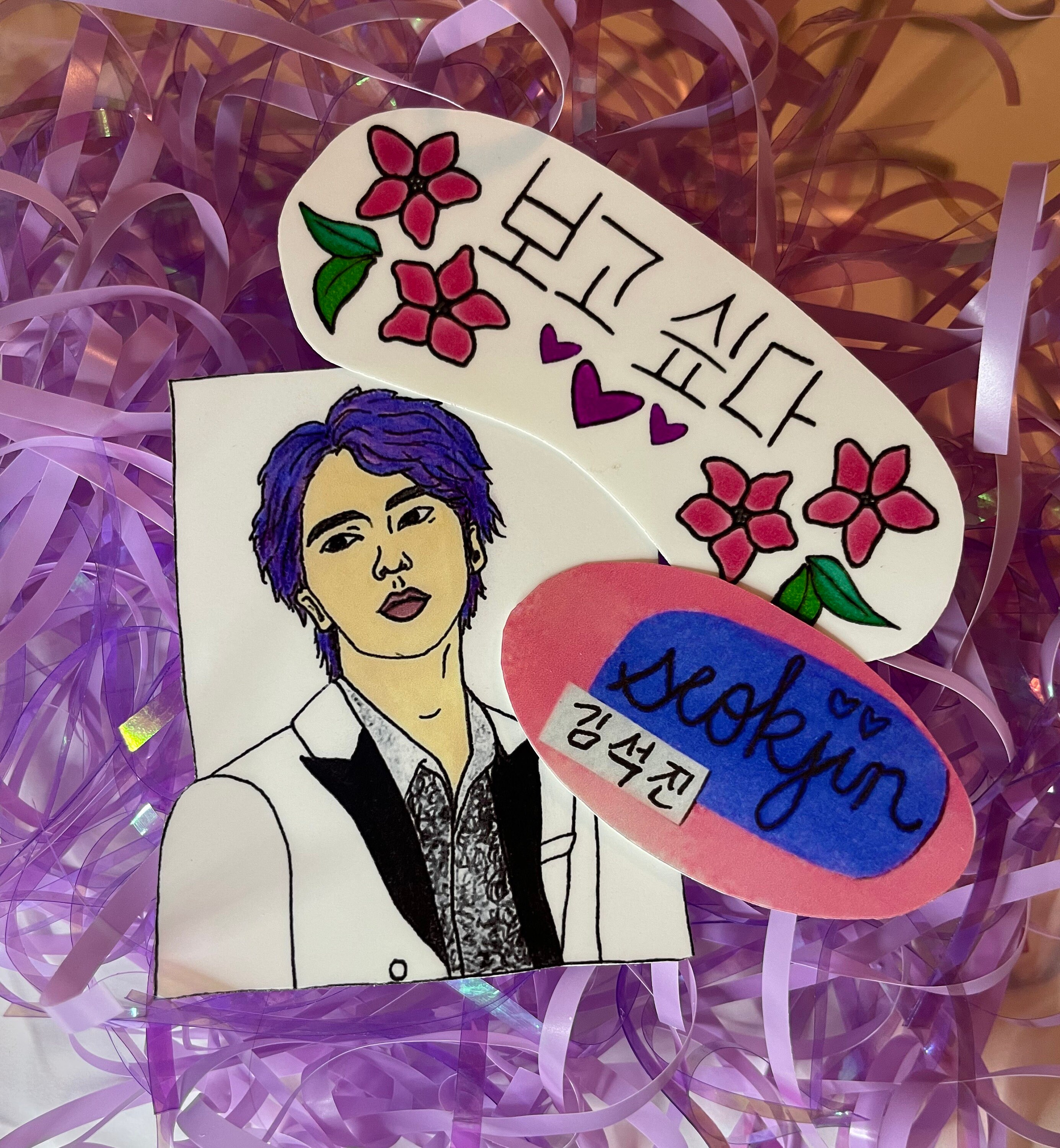 Bts Jin Kim Seokjin Sticker Pack | Etsy