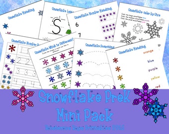 Snowman Prek Printable Early Learning Thematic Pack Bundle | Etsy