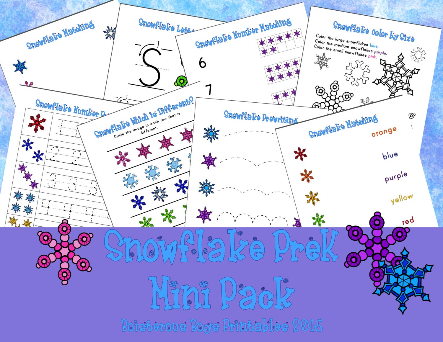 Snowflake Prek Printable Early Learning Thematic Pack - Etsy