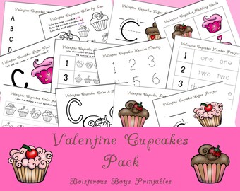 Valentine's Hearts Prek Printable Early Learning Thematic Pack - Etsy