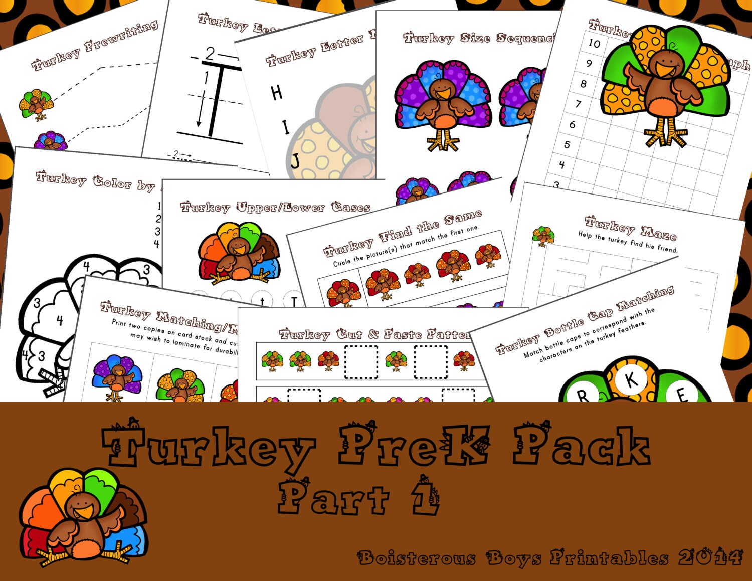 Turkey Preschool Printable Thematic Learning Pack Bundle - Etsy
