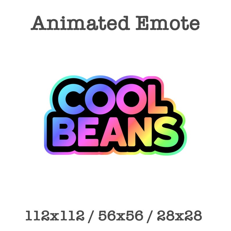 Cool Beans Animated Twitch Discord Emote - Etsy