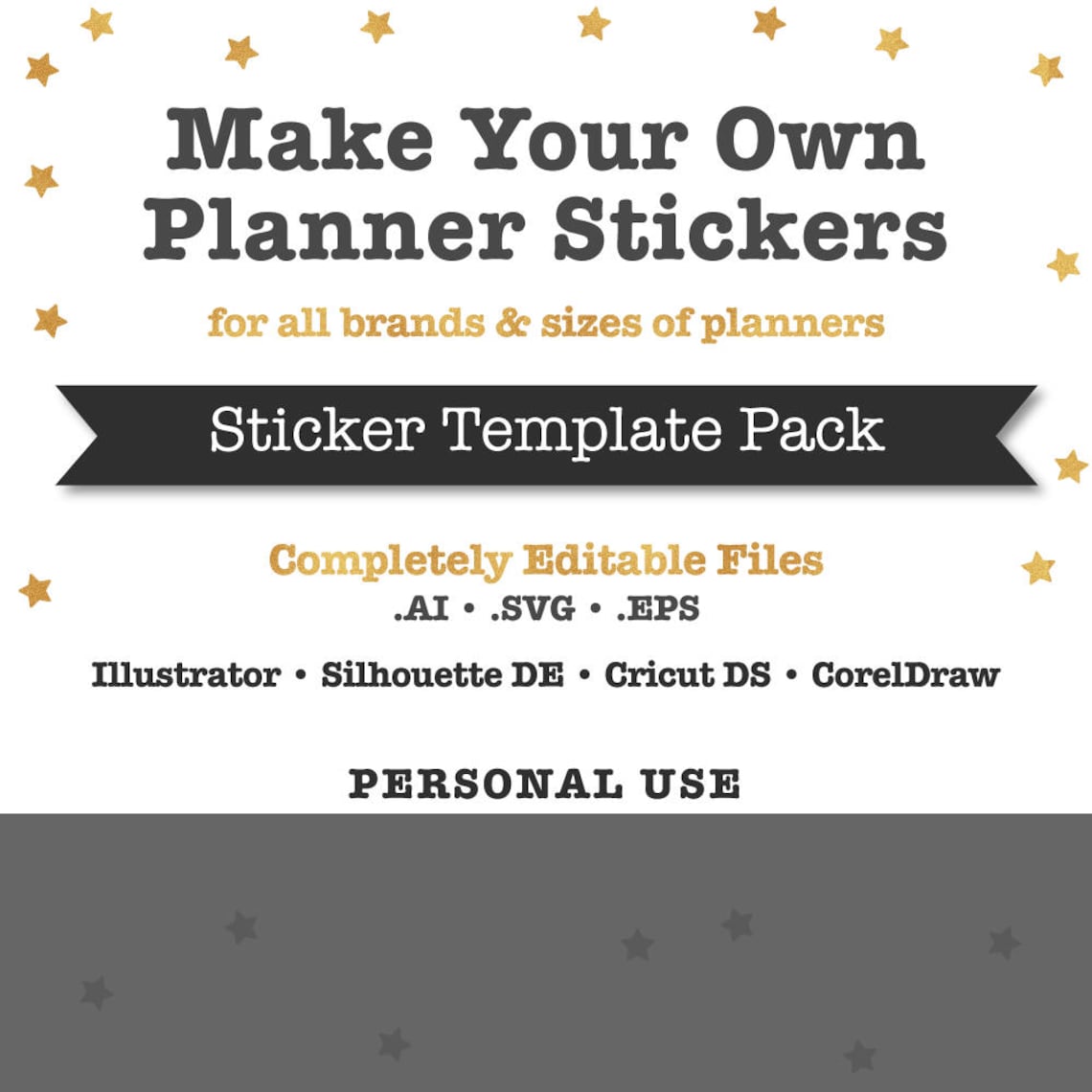 Make Your Own Planner Stickers • Planner Sticker Template Pack ...