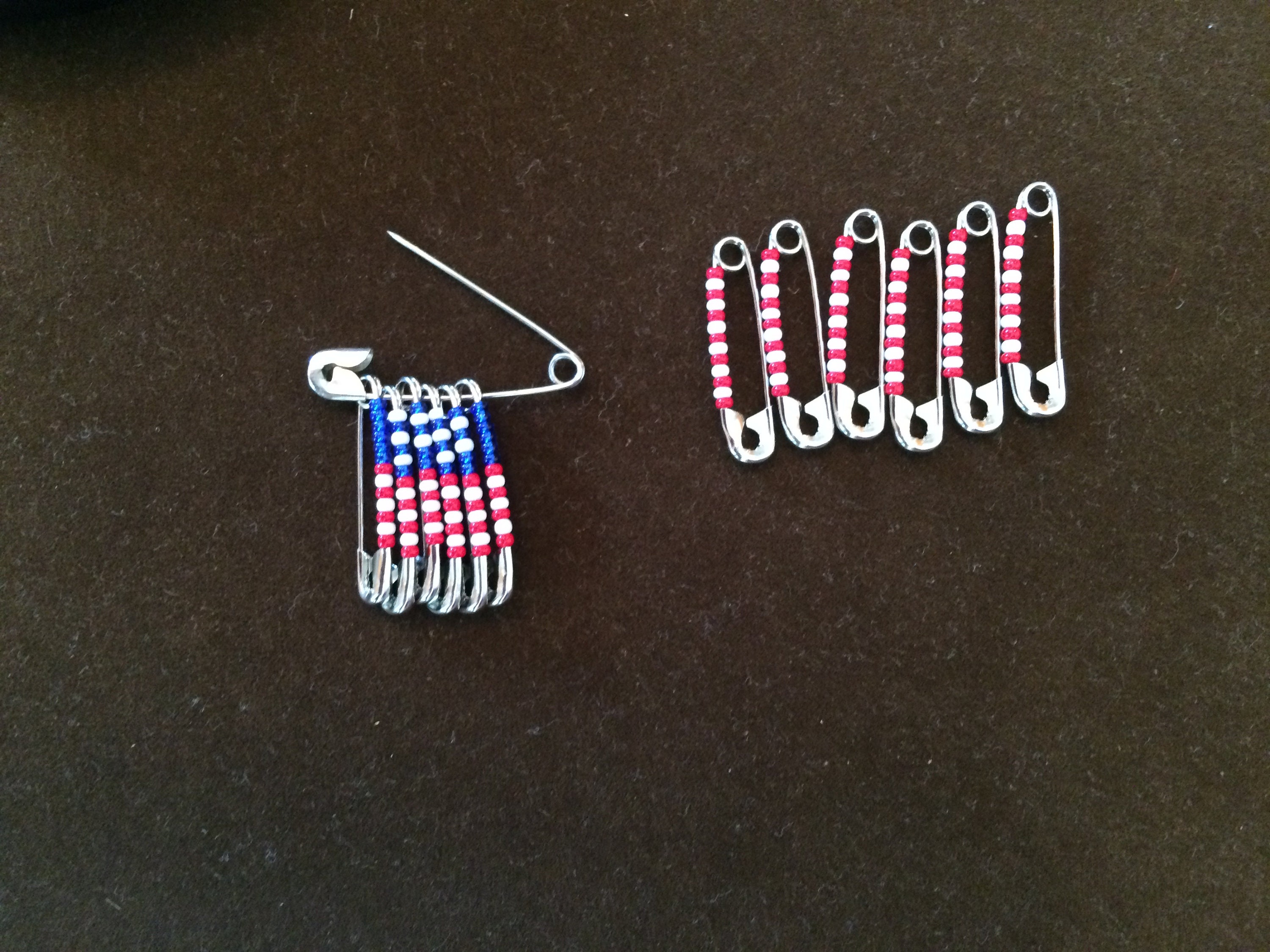 American Flag Beaded Pin - Etsy