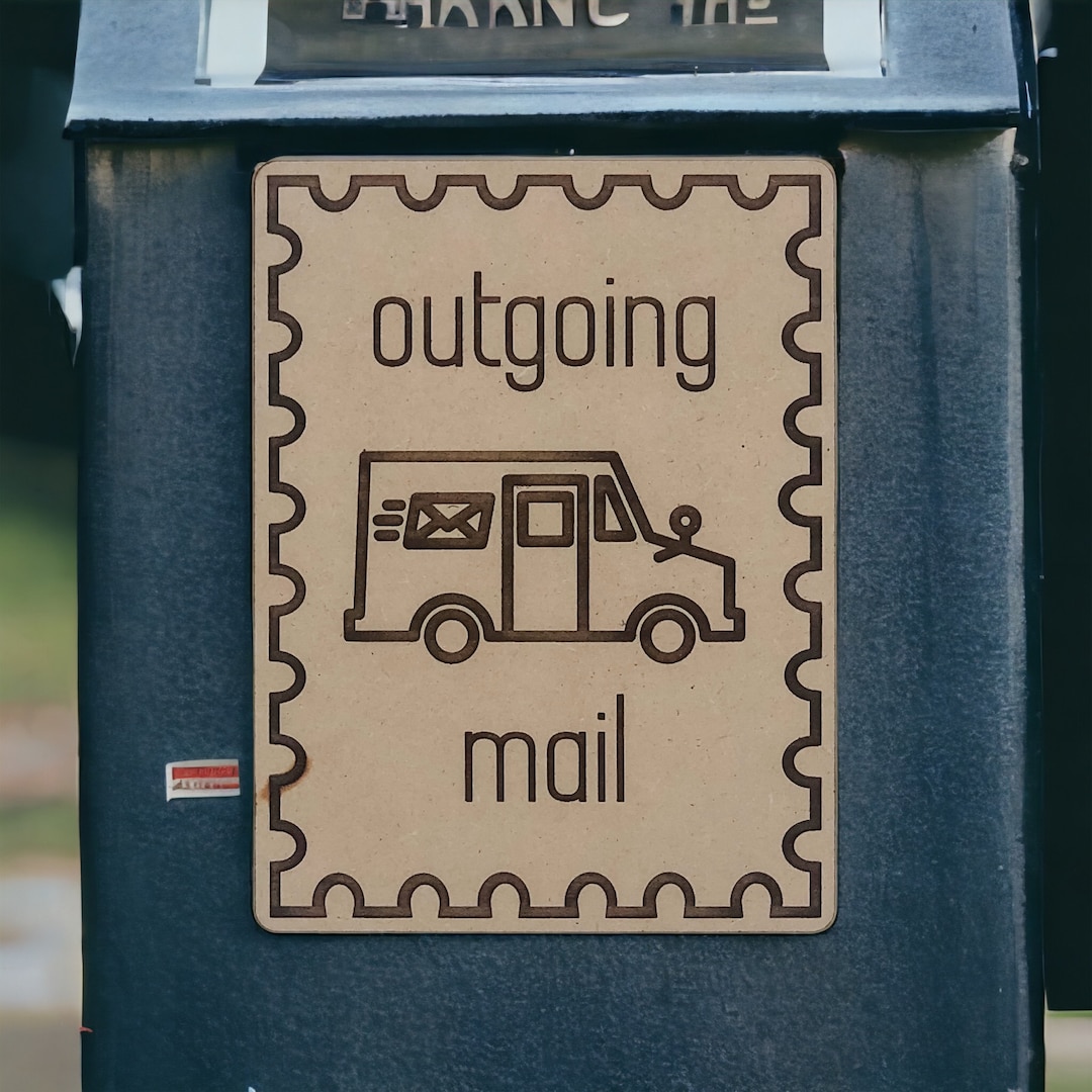 Outgoing Mail Pickup Magnet - Wood or Acrylic - Mailbox Flag Replacer ...