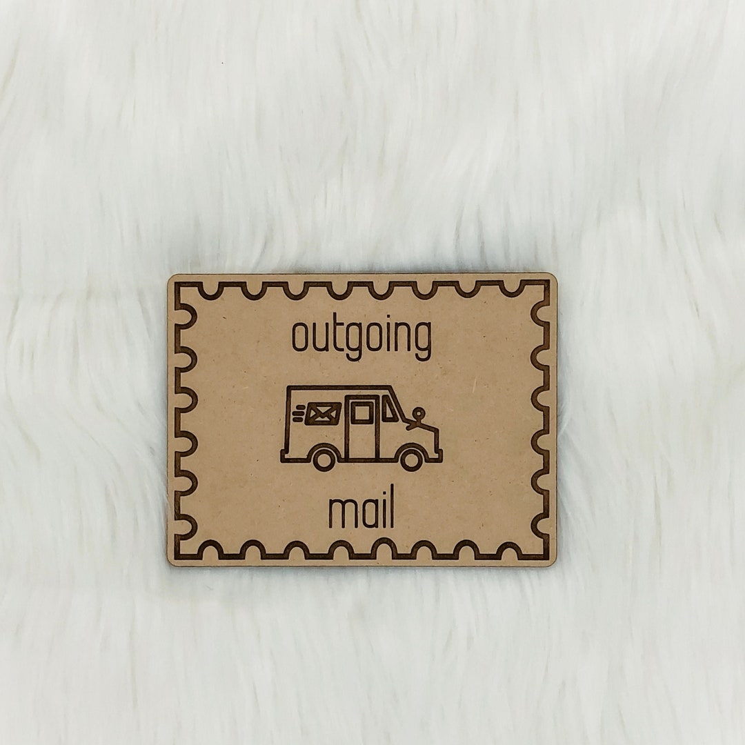 Outgoing Mail Pickup Magnet - Horizontal - Wood or Acrylic - Mailbox ...