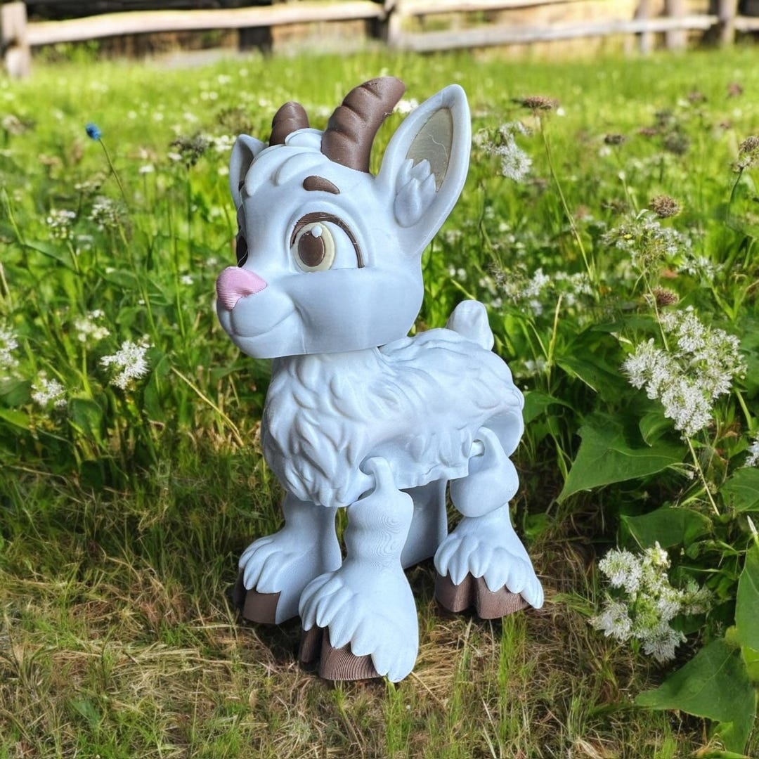 3D Printed Billy Goat Articulated Desk Buddy Cute Figurine - Etsy
