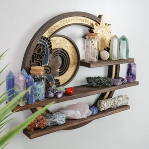 Coppermoon Sun and Moon Altar Shelf - Magic Altar, Spiritual Altar ...