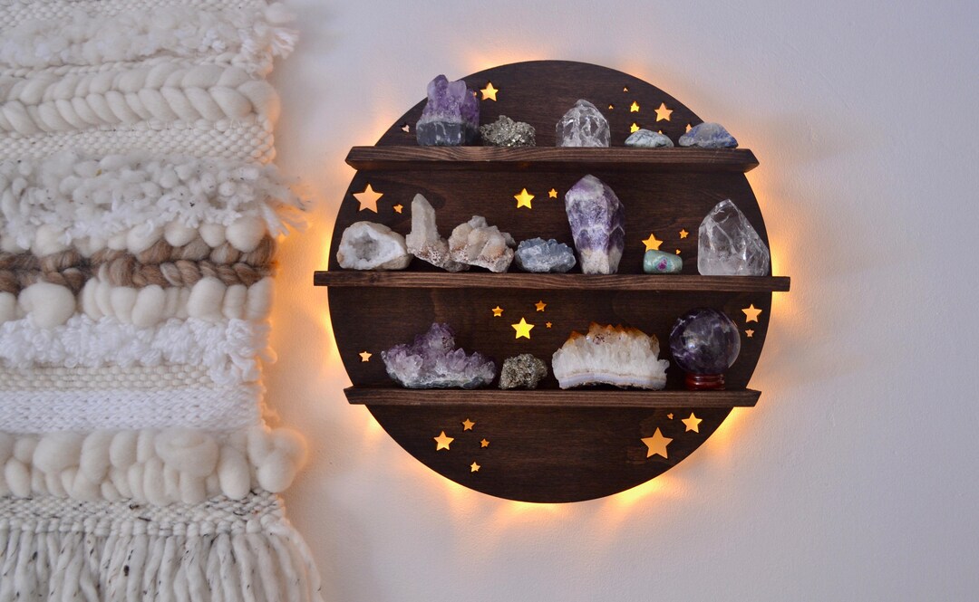 Full Moon Light up Shelf, Moon Shelf, Geometric Shelf - Etsy