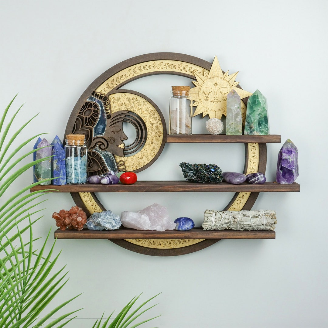 Coppermoon Sun and Moon Wiccan Shelf - Wiccan Supplies, Wiccan Gifts ...