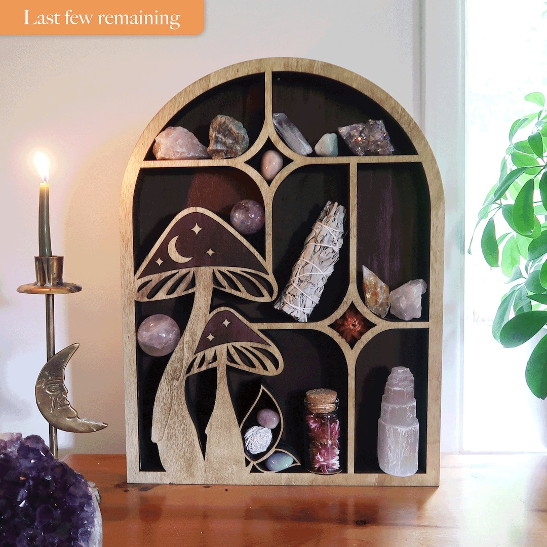 Celestial Mushroom Arch Crystal Shelf - Etsy