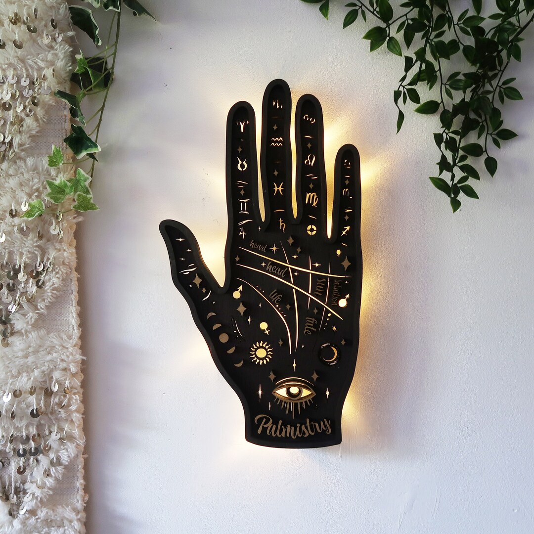 Coppermoon Palmistry Lamp, Palmistry Wall Art, Palmistry Gifts ...