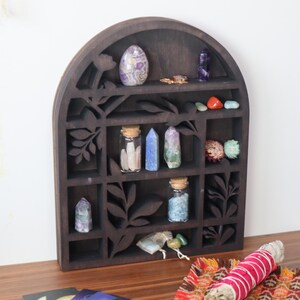 Coppermoon Botanical Flower Crystal Arch Shelf, Botanical Shelves ...