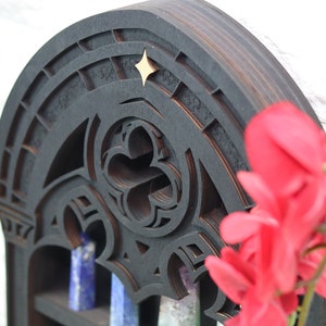 Coppermoon Gothic Arch Crystal Shelf- Altar Shelf, Tarot Altar, Wiccan ...