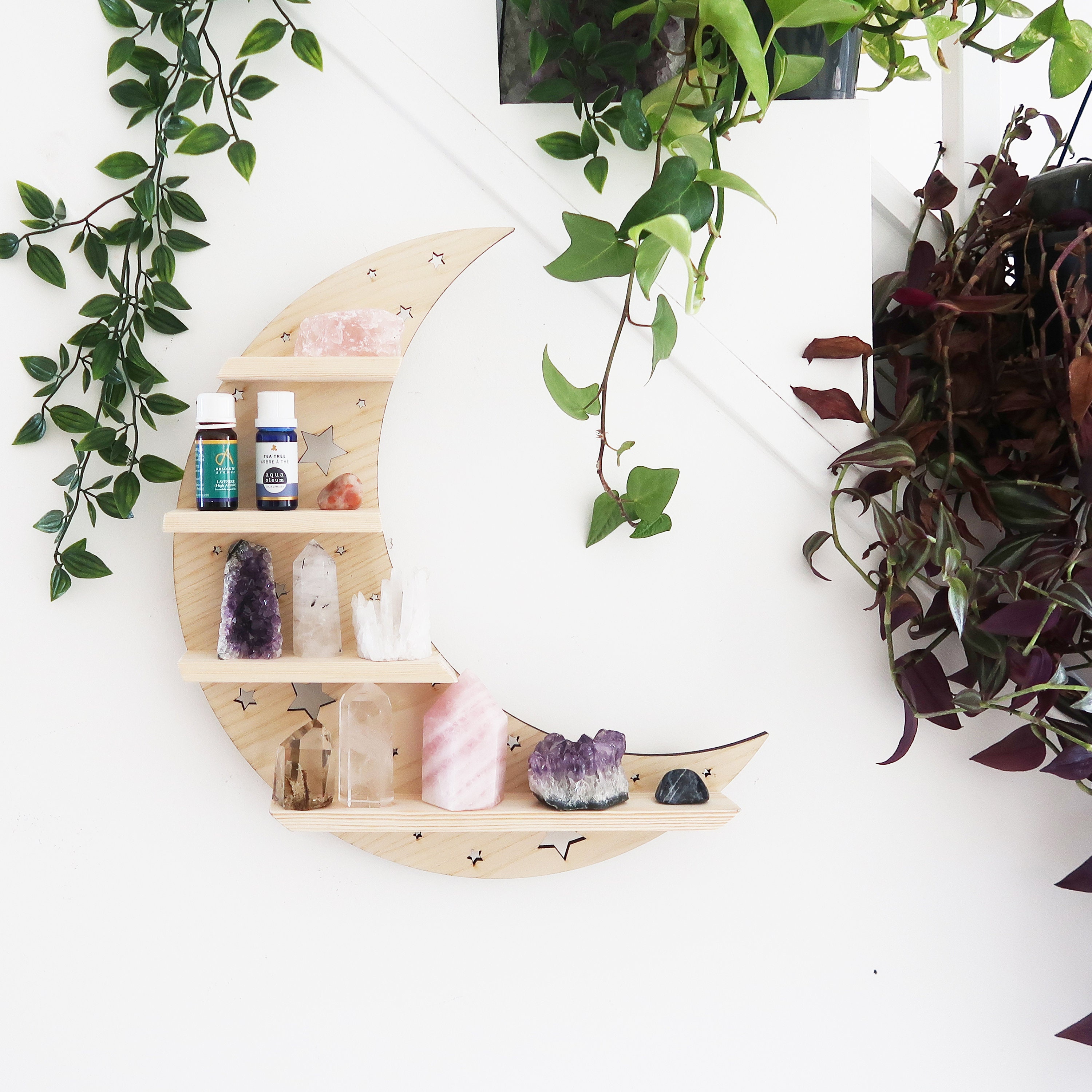 Moon Shelf Battery Crescent Moon Shelf Moon Shelves Moon | Etsy UK