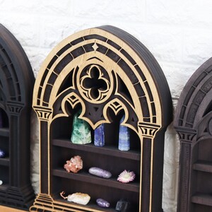 Coppermoon Gothic Arch Crystal Shelf- Altar Shelf, Tarot Altar, Wiccan ...