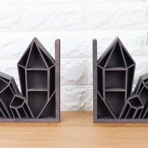 Coppermoon Crystal Cluster Bookends-book Lover Gift, Book Shelf, Book ...