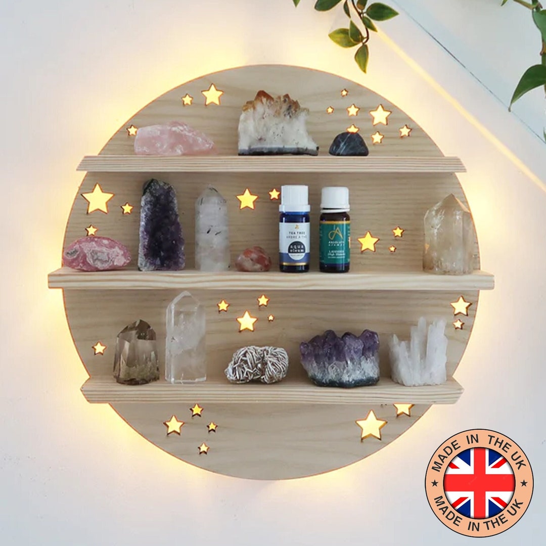 Coppermoon Light Full Moon Crystal Shelf, Moon Shelf, Celestial Shelf ...