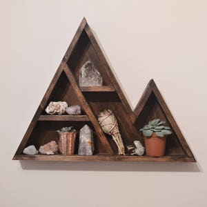 Coppermoon Triangle Shelf, Mountain Shelf, Geometric Shelf, Crystal ...