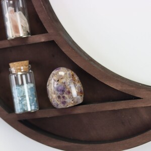 Coppermoon Wooden Dreamy Sun and Moon Crystal Shelf- Sun Decor, Moon ...