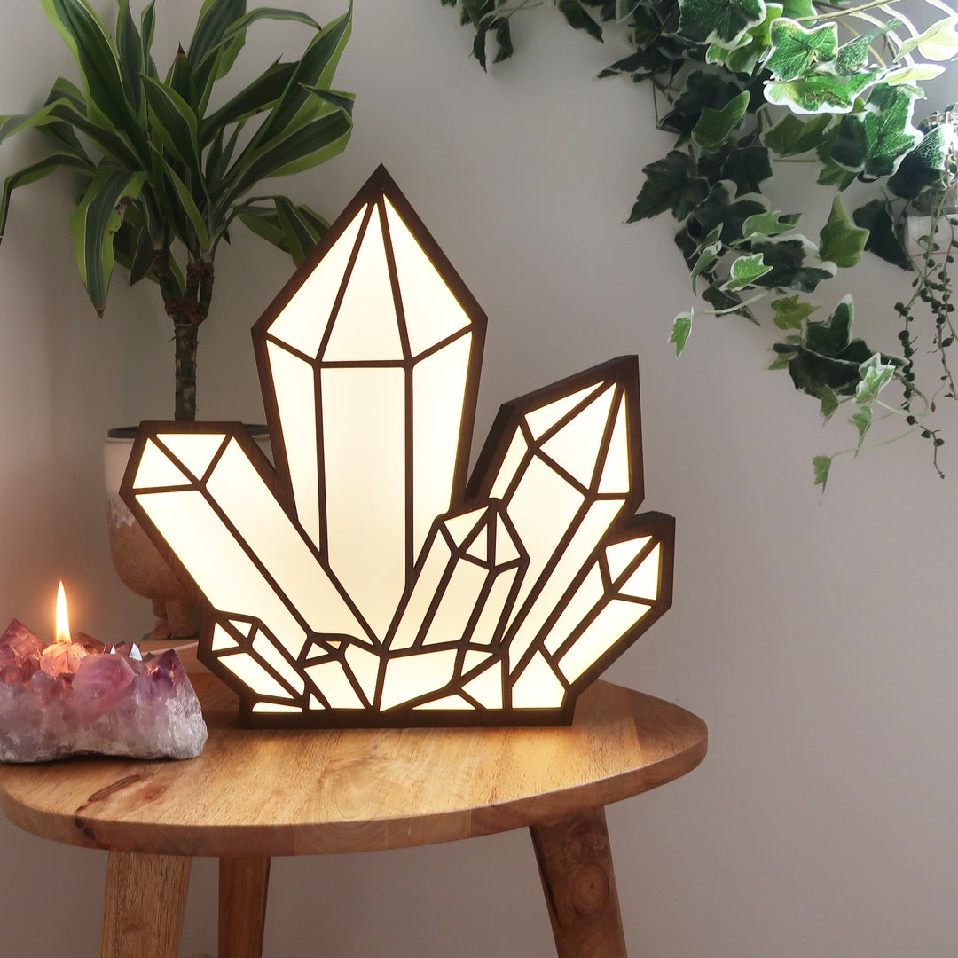Coppermoon Crystal Lamp, Crystal Light, Crystal Night Light - Etsy