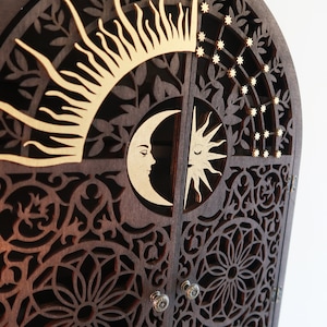 Coppermoon Celestial Arch Crystal Shelf, Crystal Cabinet, Crystal ...