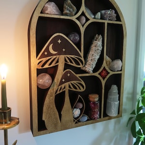Celestial Mushroom Arch Crystal Shelf - Etsy