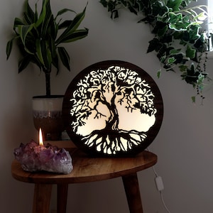Coppermoon Wooden Tree of Life Lamp, Tree of Life Gift, Tree of Life ...