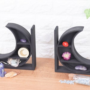 Coppermoon Crescent Moon Bookends-book Lover Gift, Book Shelf, Book ...
