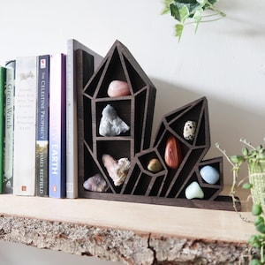 Coppermoon Crystal Cluster Bookends-book Lover Gift, Book Shelf, Book ...