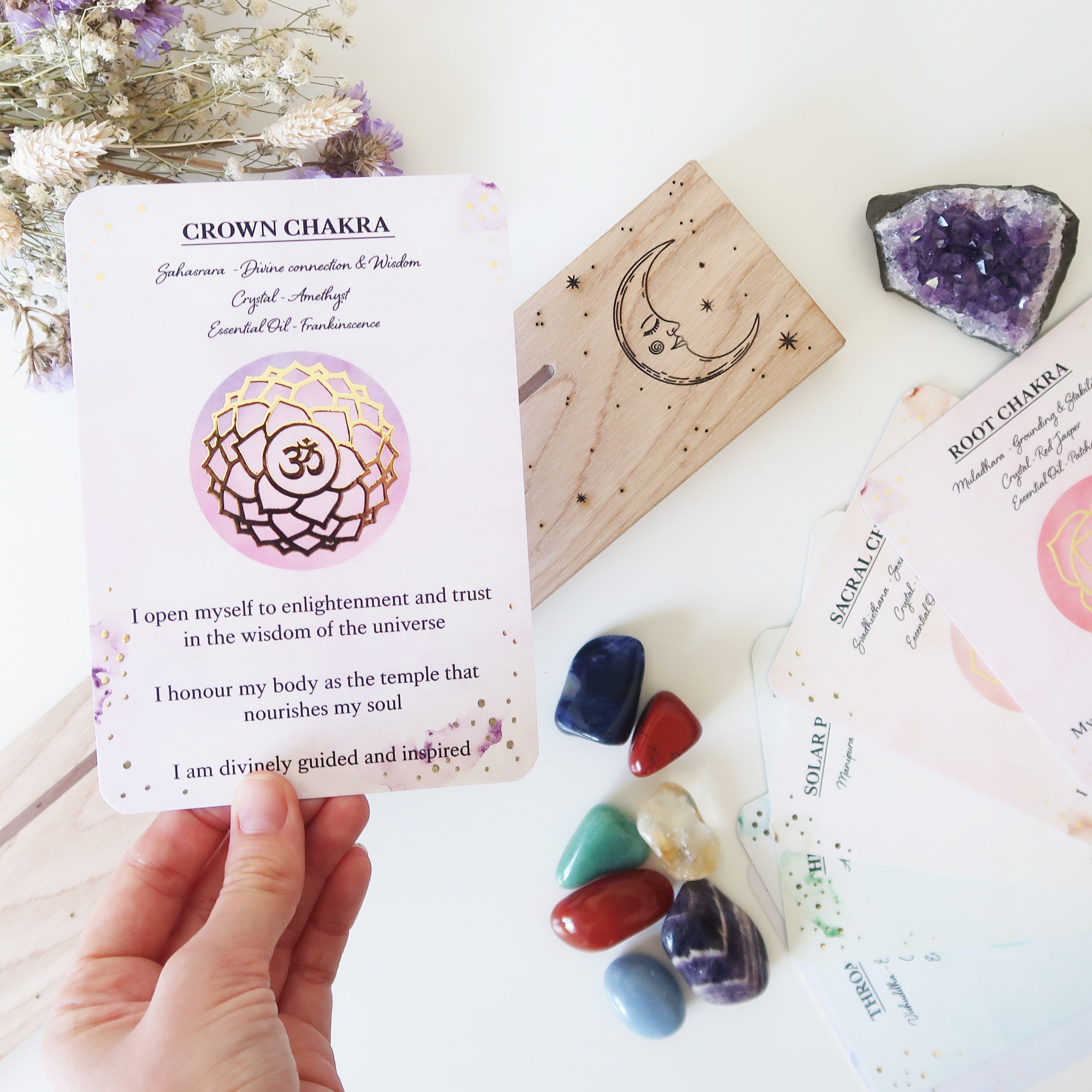 Oracle Card Stand Sun & Moon Altar Card stand Oracle Altar Stand Tarot ...