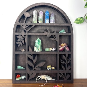 Coppermoon Botanical Flower Crystal Arch Shelf, Botanical Shelves ...