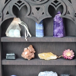 Coppermoon Gothic Cabinet Crystal Shelf- Goth Decor, Altar Shelf ...