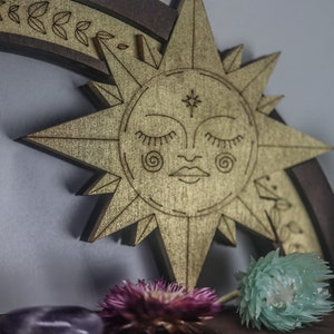 Coppermoon Sun and Moon Altar Shelf - Magic Altar, Spiritual Altar ...