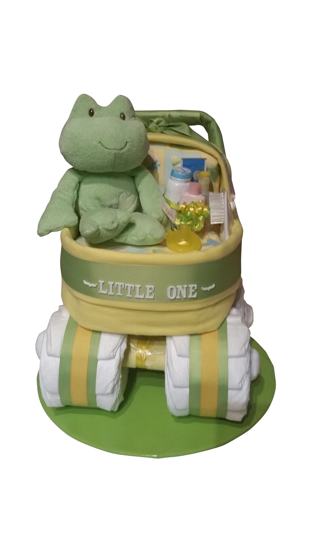 Frog Diaper Cake Bassinet Neutral Baby Shower Gift - Etsy