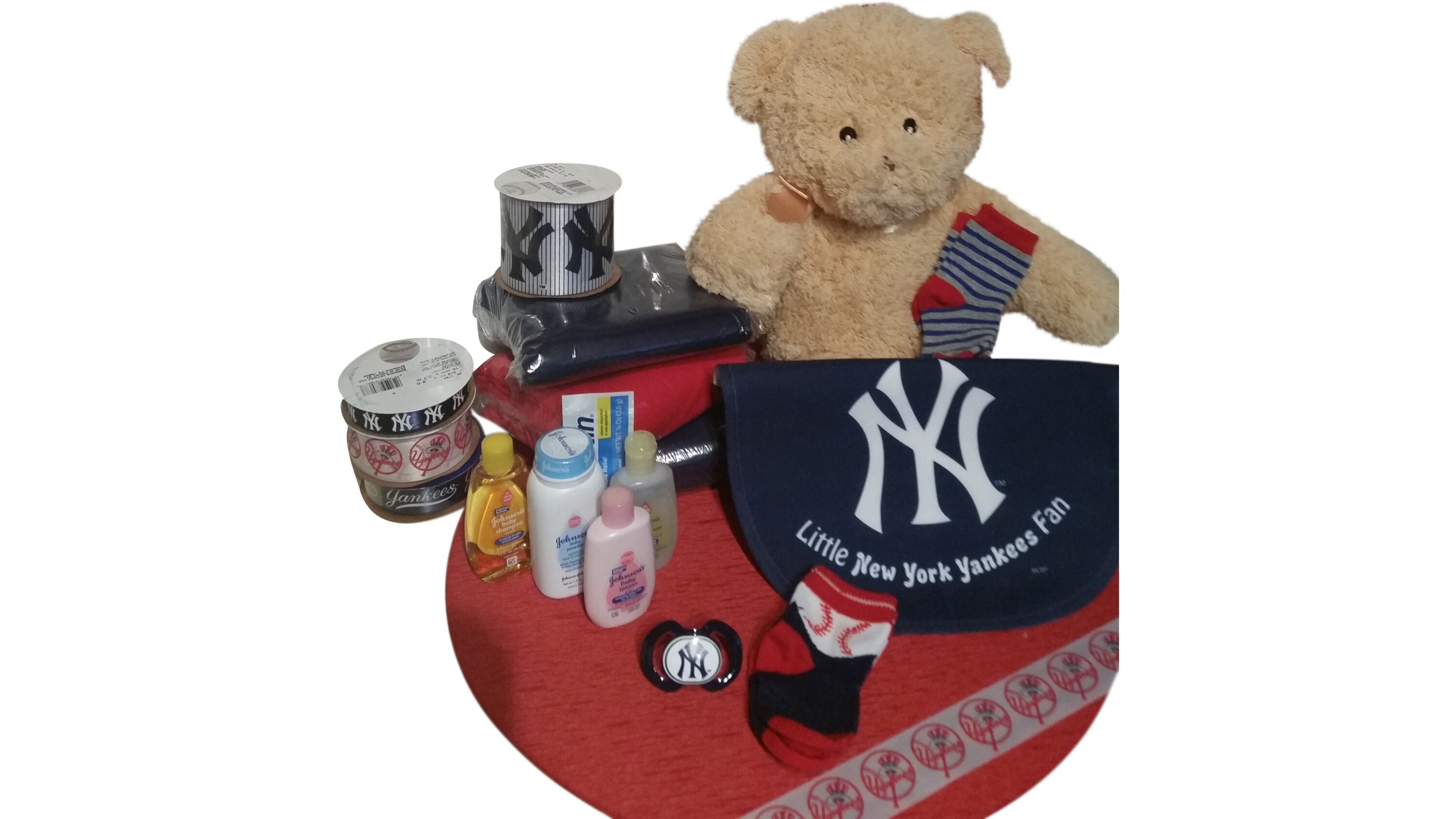 NY Yankees Diaper Cake Four Tier Baby Shower Gift - Etsy
