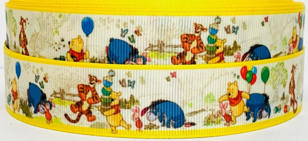 Winnie the Pooh 1" Grosgrain Ribbon - Winnie the Pooh Ribbon - Winnie ...
