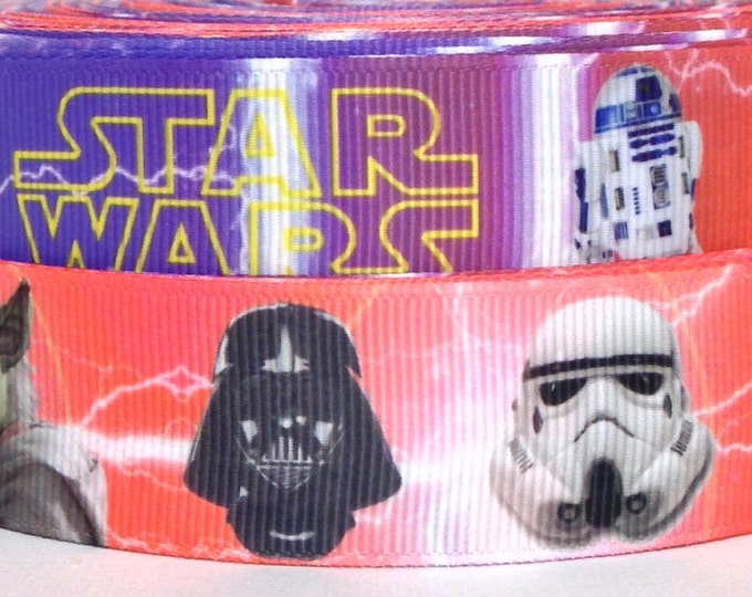 Star Wars 1 Grosgrain Ribbon Star Wars Ribbon Star - Etsy
