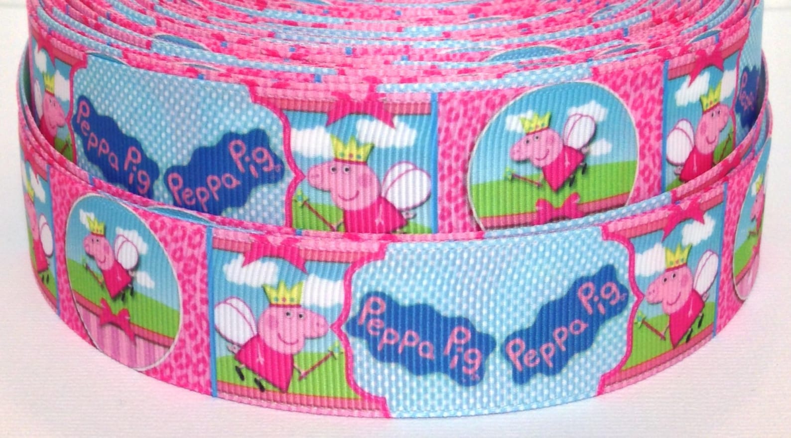 Peppa Pig 1 Grosgrain Ribbon-peppa Pig Ribbon-peppa Pig - Etsy