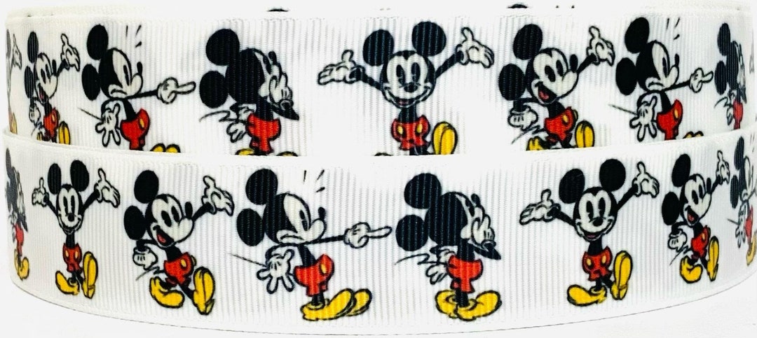 Mickey Mouse 1" Ribbon-disney Mickey Mouse Ribbon-mickey Ribbon by the ...