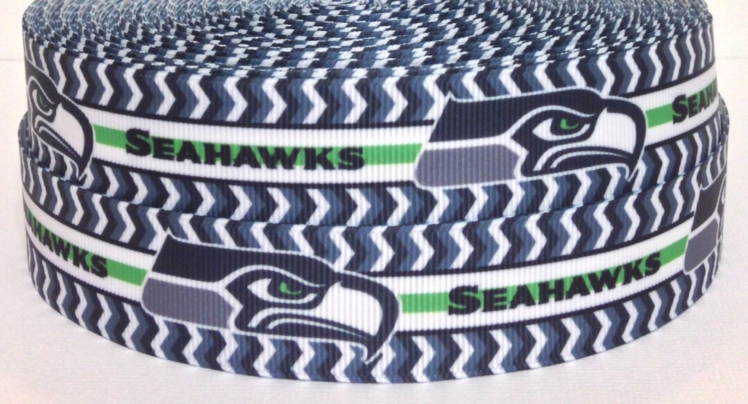 Seattle Seahawks 1" Grosgrain Ribbon - Seahawks Ribbon - Seahawks ...