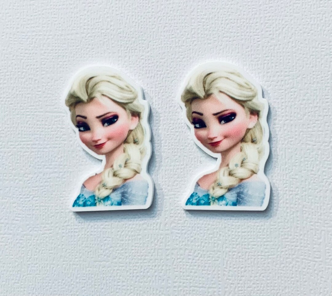 Frozen Elsa Planar Resin Set of 2 - Frozen Cabochon - Elsa Hair Bow ...