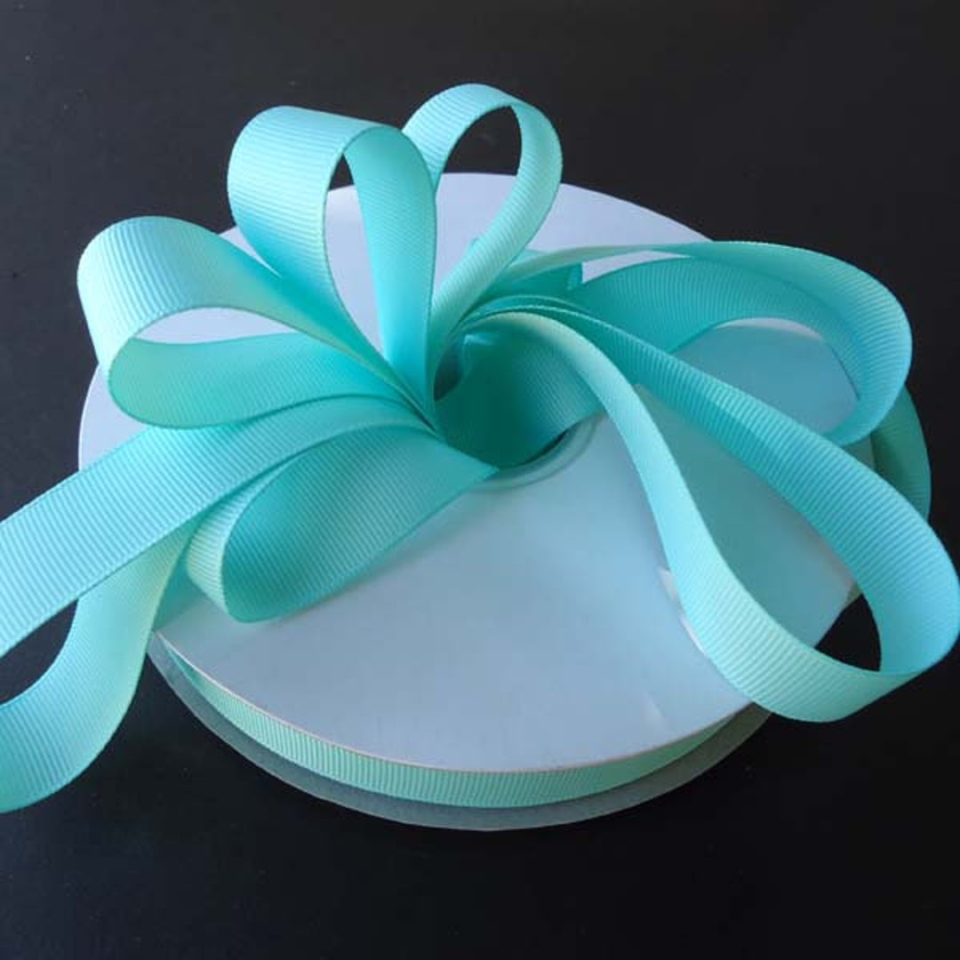 Aqua Ribbon - 7/8" Aqua Grosgrain Ribbon - Aqua Grosgrain Ribbon - 5 ...