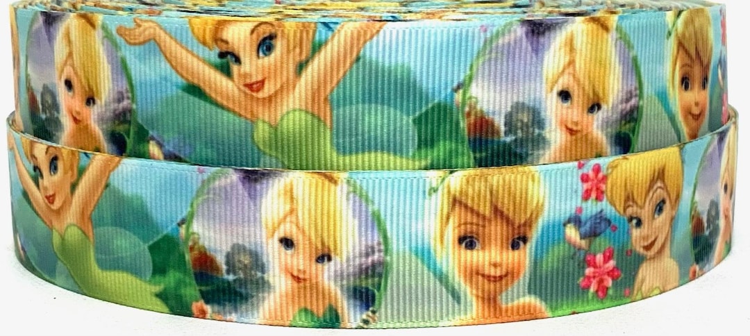 Tinkerbell 1" Grosgrain Ribbon - Tinkerbell Ribbon - Tinkerbell Ribbon ...