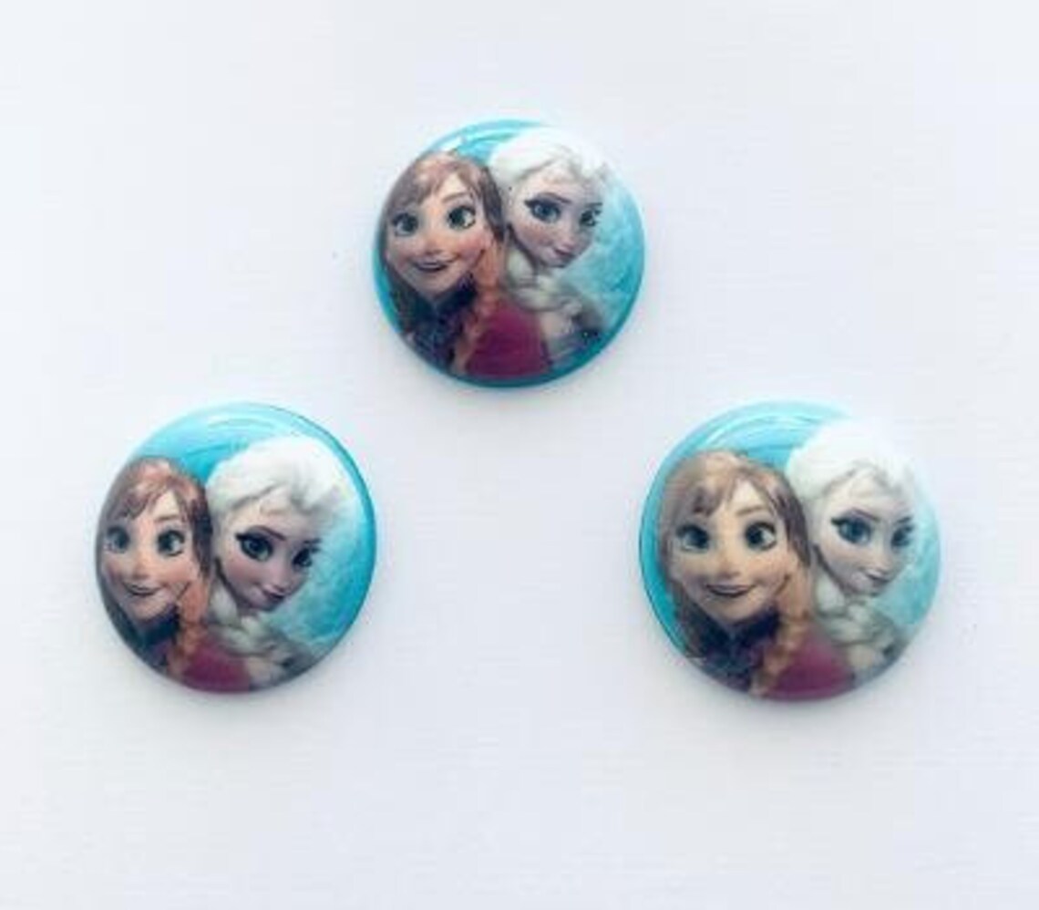 Frozen Elsa and Anna Round Dome Set 3 Pieces Frozen Resin | Etsy