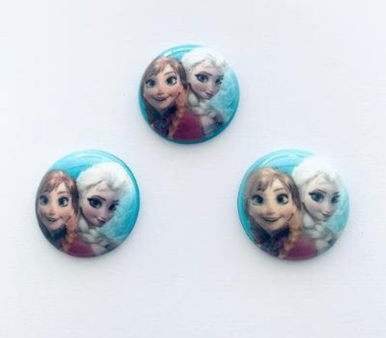 Frozen Elsa and Anna Round Dome Set 3 Pieces Frozen Resin | Etsy