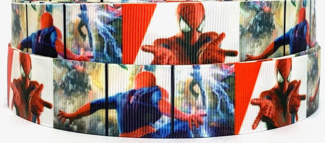 Spiderman 1" Grosgrain Ribbon-super Hero Ribbon-spiderman Ribbon by the ...